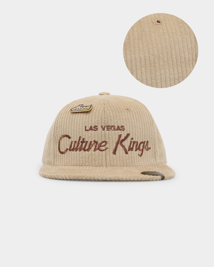Hood X Culture Kings Las Vegas Collab Original Corduroy Snapback Khaki ...