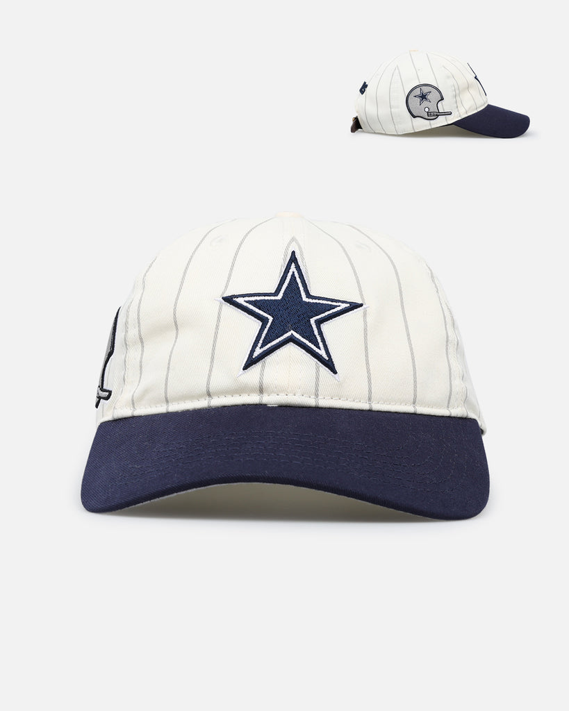 Pro Standard Dallas Cowboys Pinstripe Classic Dad Hat Strapback Eggshe ...