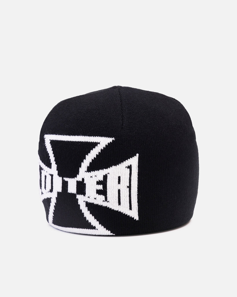 Loiter Motor Skull Knit Beanie Black | Culture Kings NZ