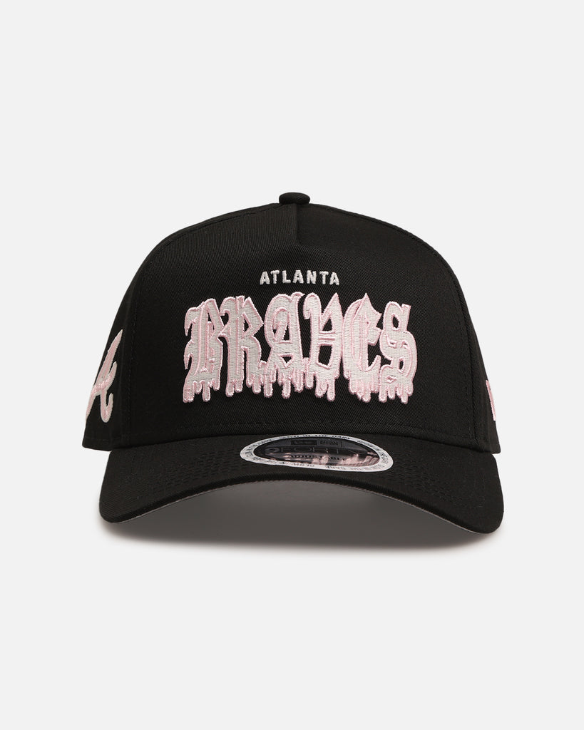 New Era Atlanta Braves 'Drip Glow Script' 9FORTY A-Frame Snapback Blac ...