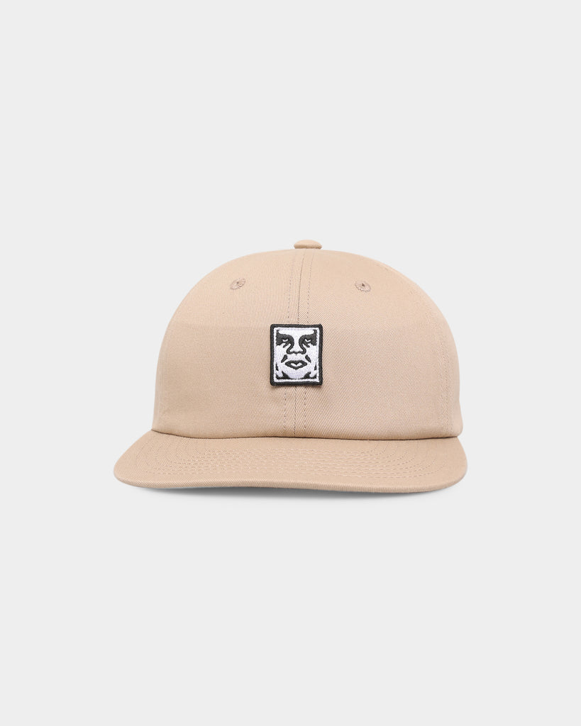 Obey Icon Patch 6-Panel Strapback Khaki | Culture Kings NZ