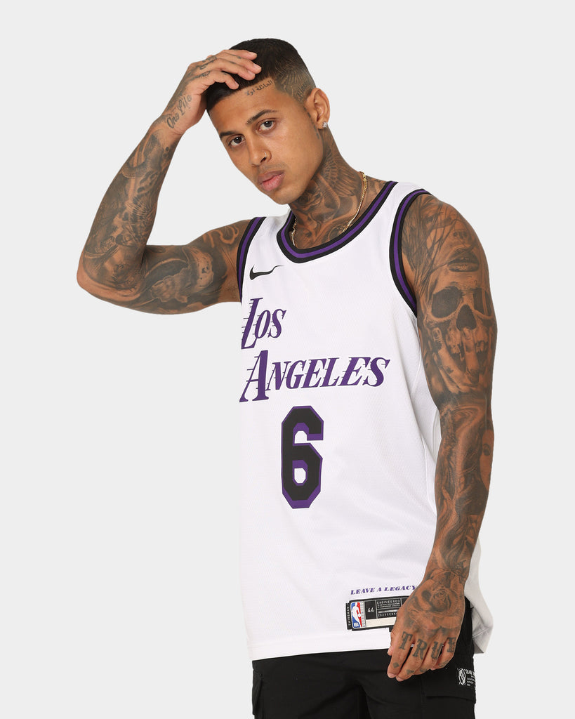 Nike LeBron James Los Angeles Lakers #6 City Edition Nike Dri-FIT NBA ...
