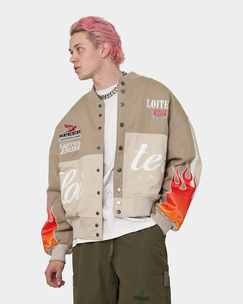 Loiter Daytona Motor Jacket Beige | Culture Kings NZ