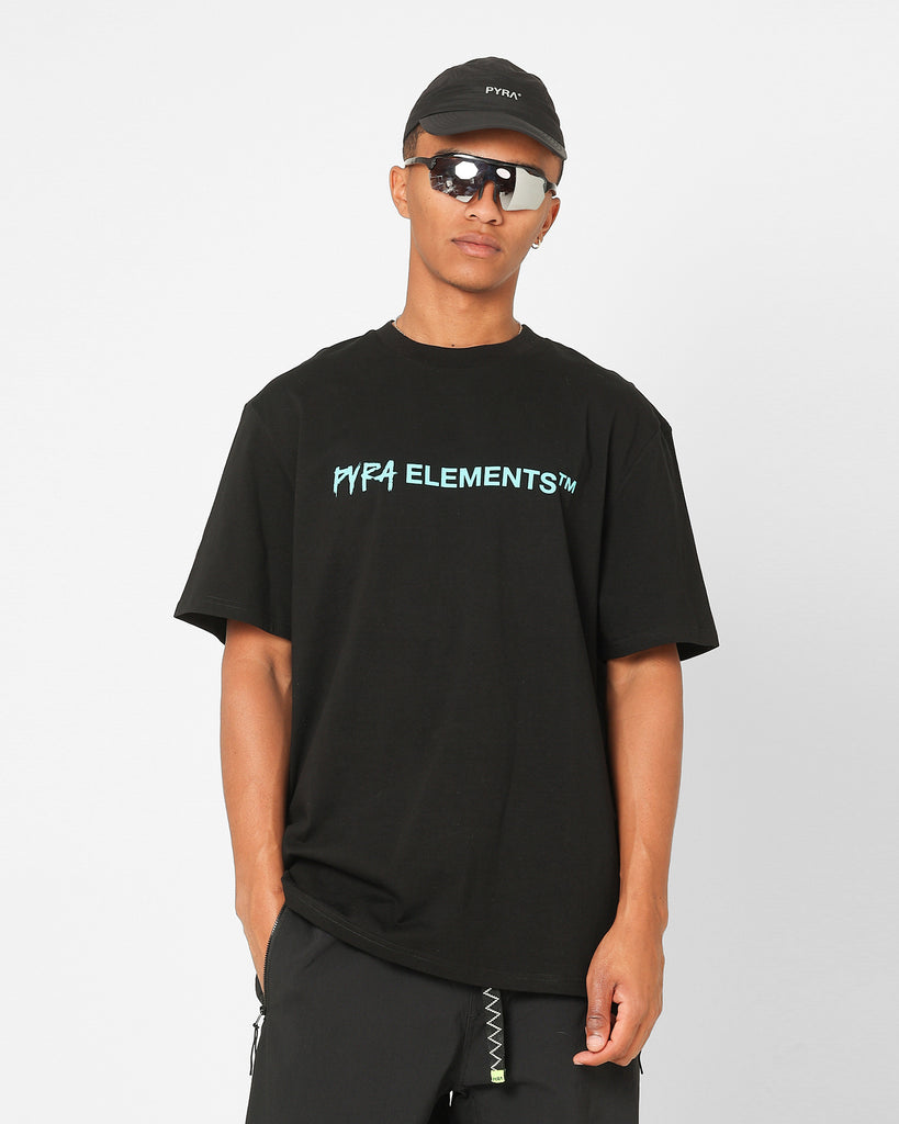 Pyra Graf Logo T-Shirt Black/Teal | Culture Kings NZ