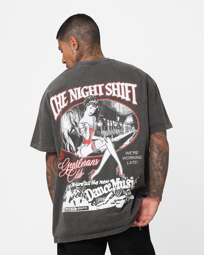 The Night Shift Gentleman's Club Heavyweight Vintage T-Shirt Black Was ...
