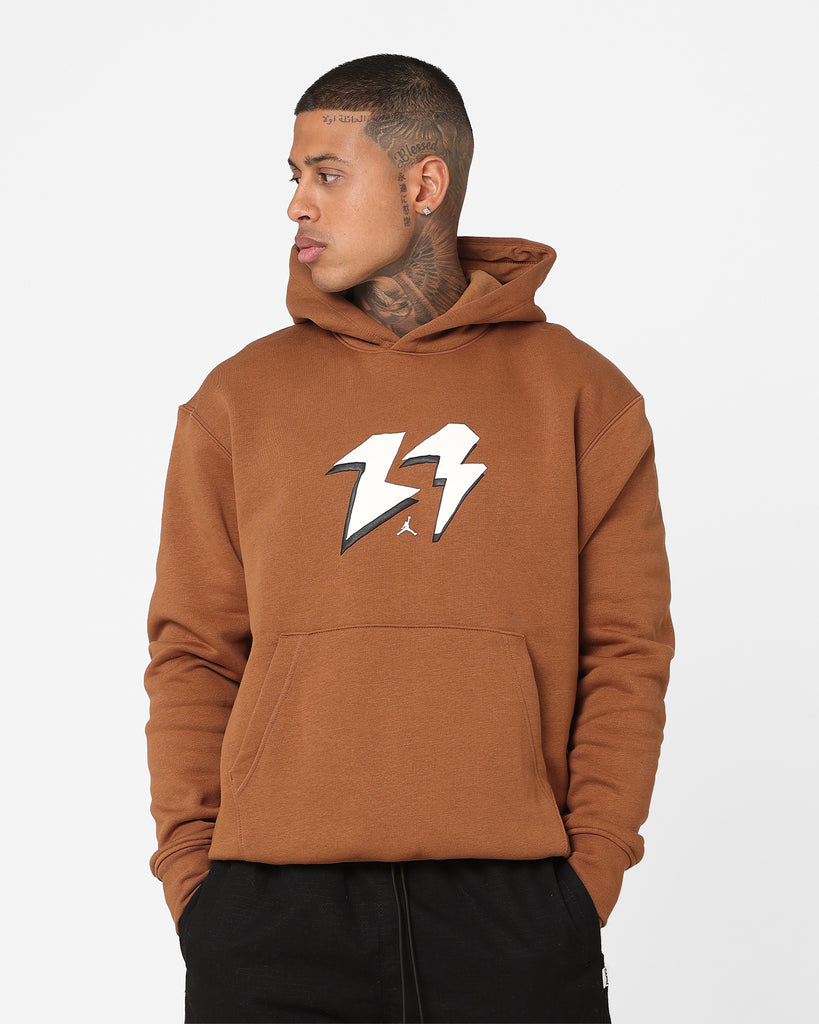 Jordan Flight MVP Fleece Pullover Hoodie Light British Tan/Sail ...