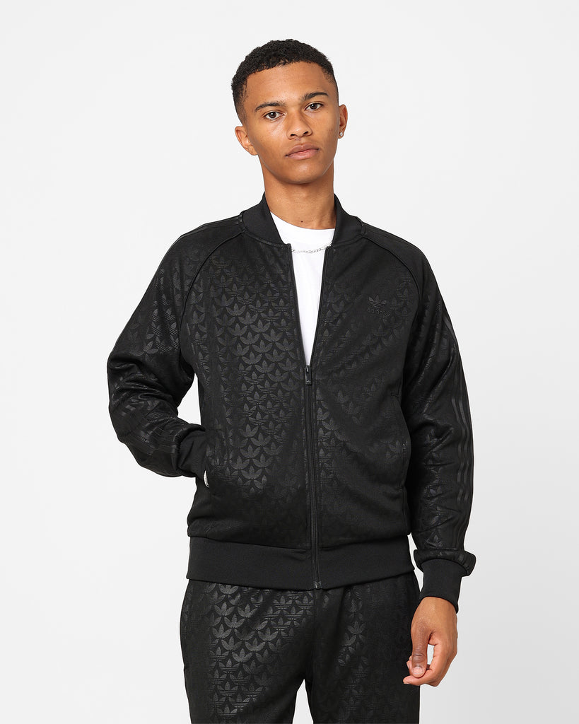 Adidas Graphics Monogram Straight Tracksuit Jacket Black | Culture Kings NZ
