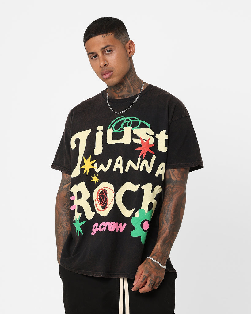Goat Crew G. Crew Rock T-Shirt Black Wash | Culture Kings NZ