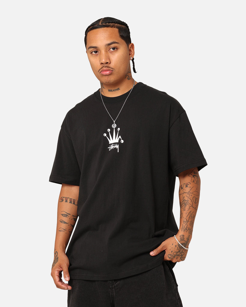 Stussy Crown Chest T-Shirt Black | Culture Kings NZ