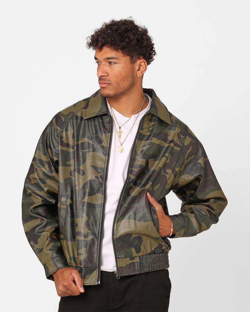 XXIII Cillian Camo PU Leather Jacket Camo | Culture Kings NZ