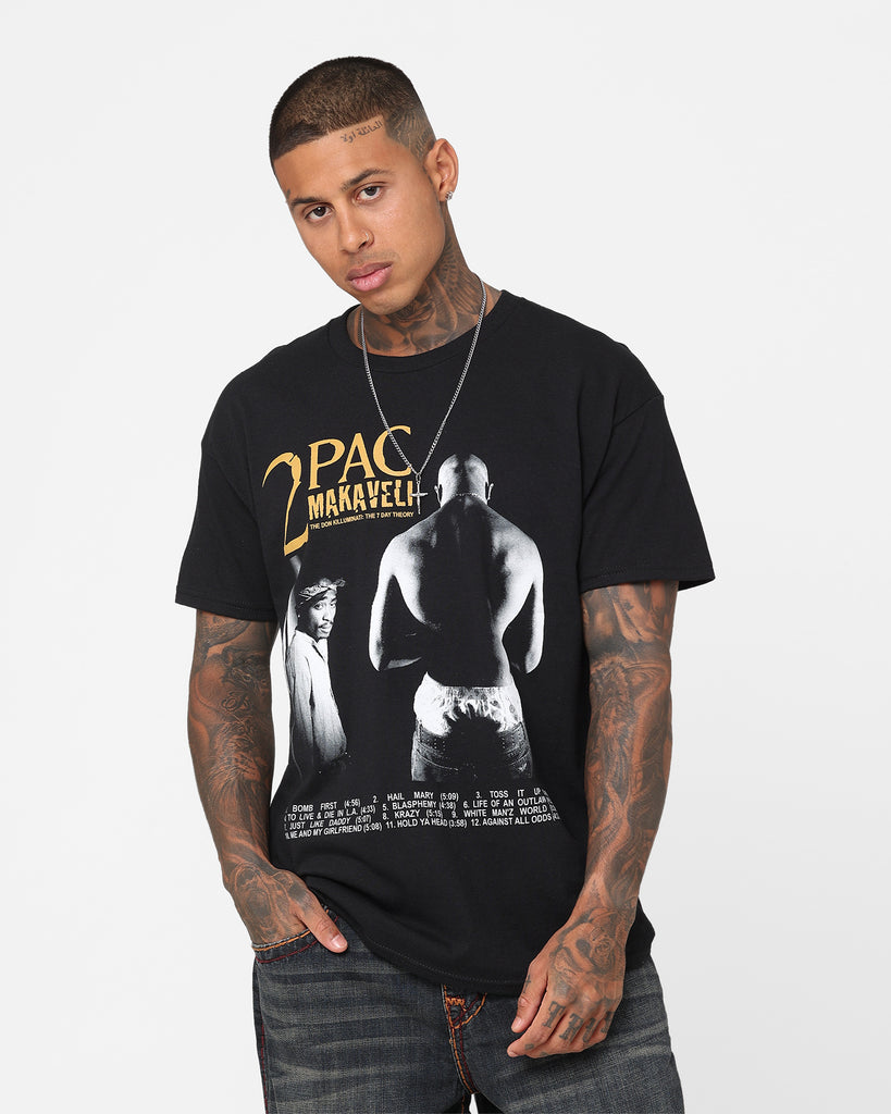 Tupac Makaveli Track List T-Shirt Black | Culture Kings NZ