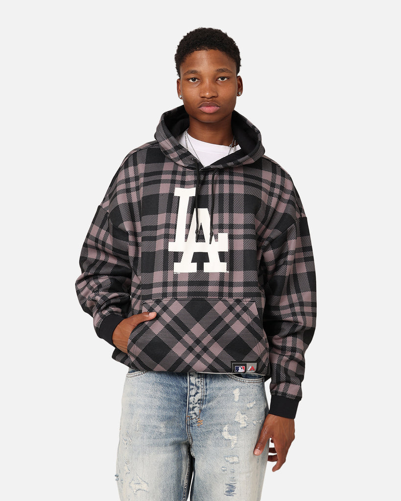 Majestic Athletic Los Angeles Dodgers Check Logo Hoodie Faded Black ...