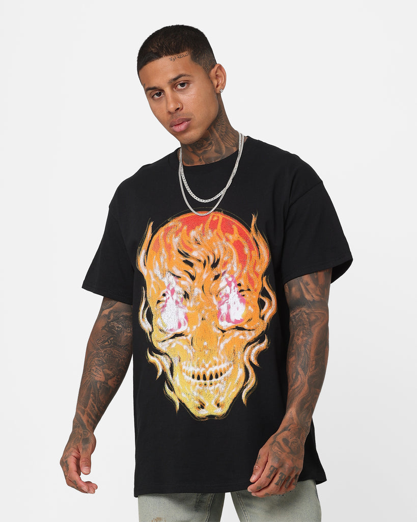 Last Kings Fiery Skull T-Shirt Black | Culture Kings NZ