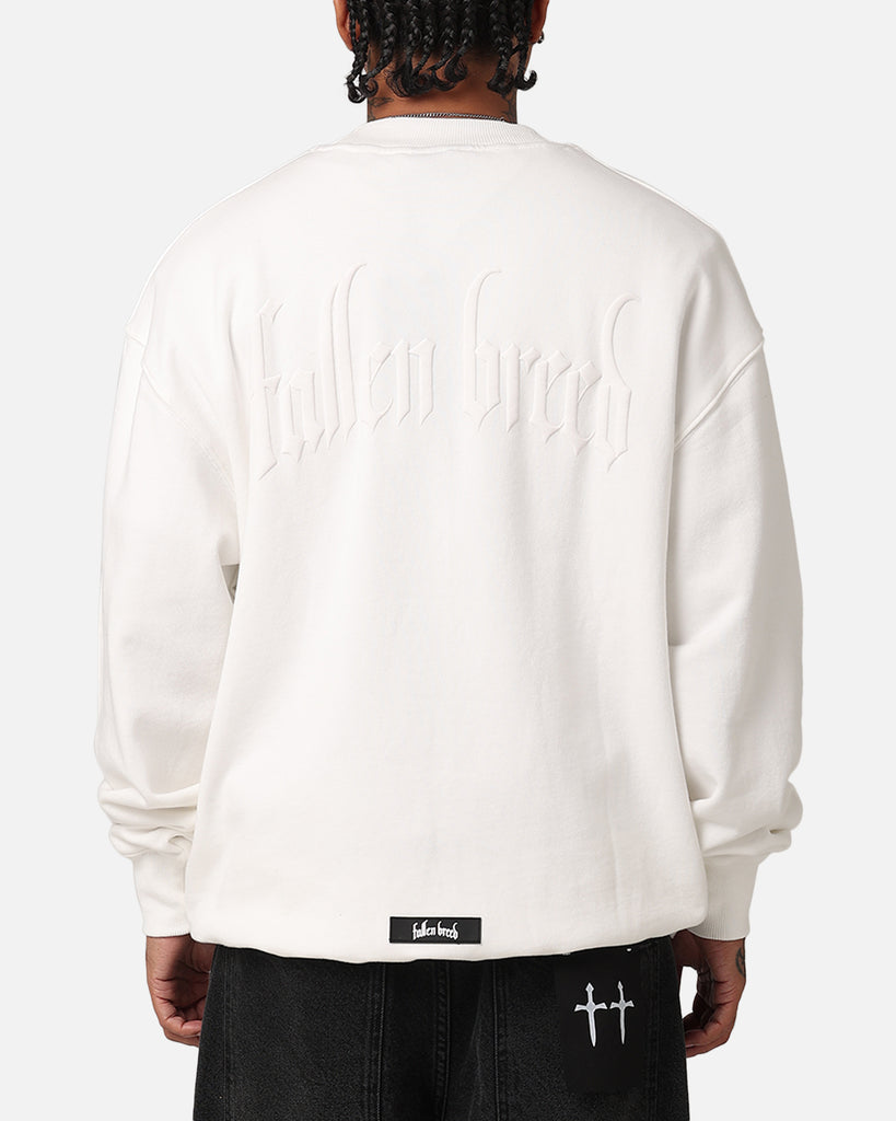Fallen Breed Monogram Crewneck White/White | Culture Kings NZ