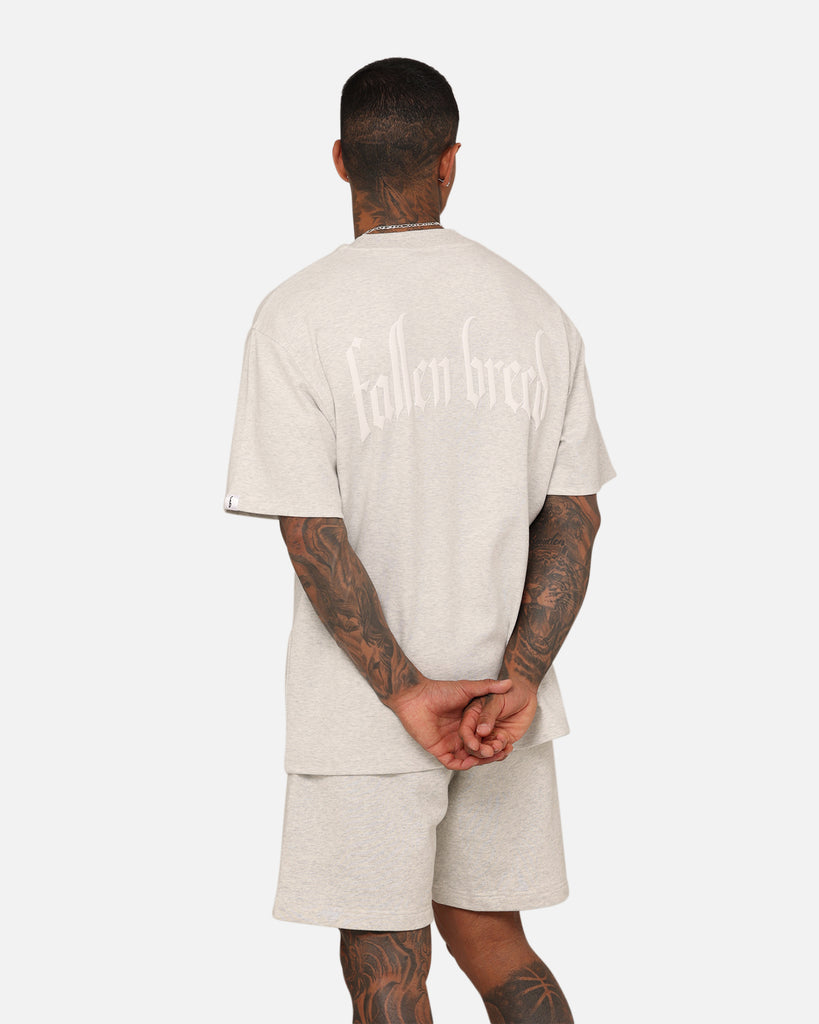 Fallen Breed Monogram T-Shirt Grey Marle/White | Culture Kings NZ