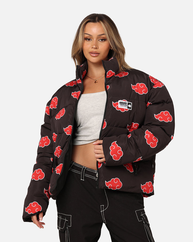 Goat Crew X Naruto Akatsuki Puffer Jacket Black | Culture Kings NZ