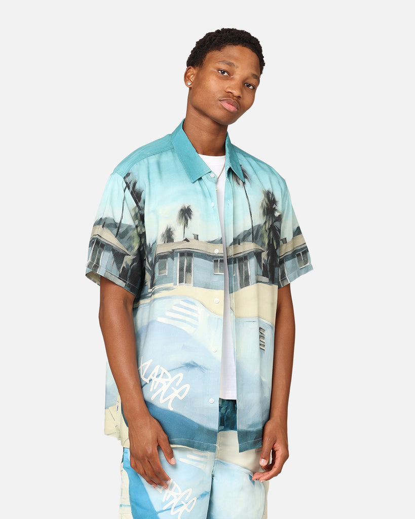 X-Large Graffiti Pool Rayon Short Sleeve Shirt Multi | Culture Kings NZ
