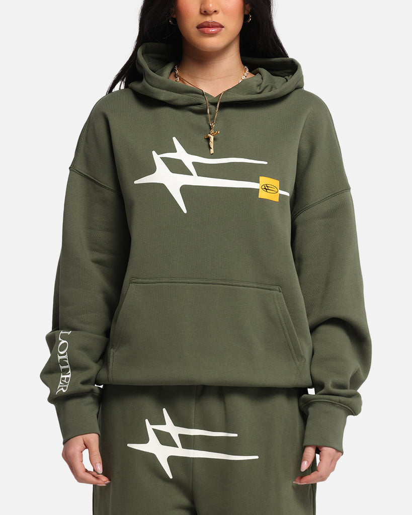 Loiter Hybrid Premium Hoodie Olive | Culture Kings NZ