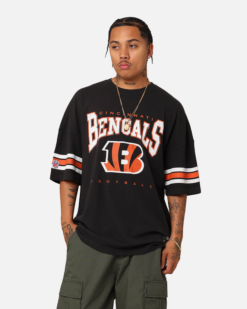 Majestic Athletic Cincinnati Bengals Vintage Sport Striped Sleeve T-Sh ...