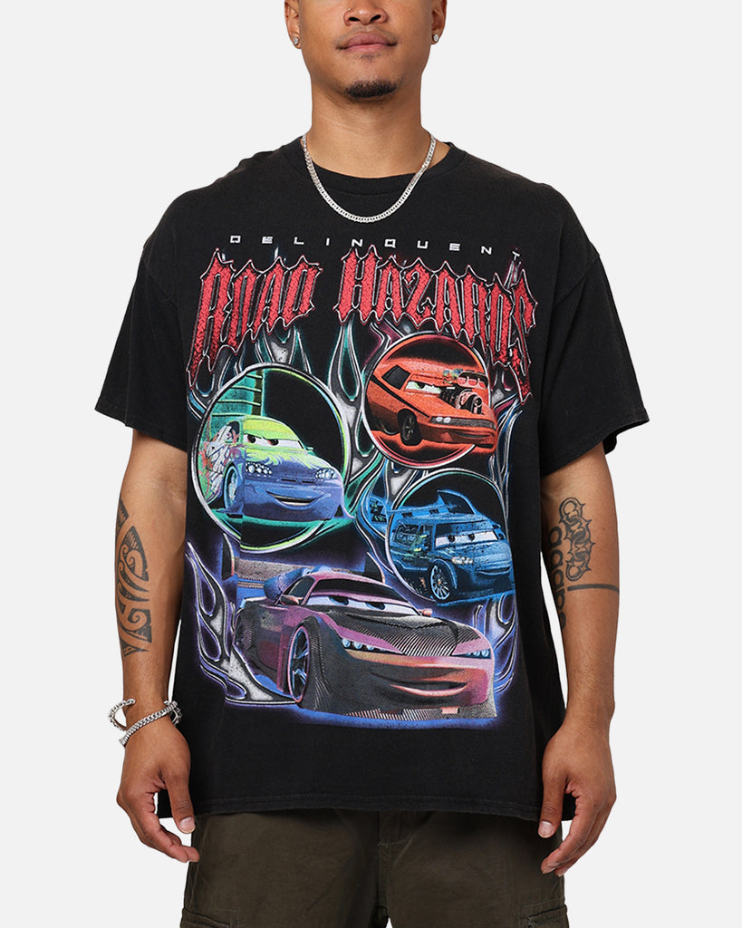 Goat Crew - Pixar Cars Delinquent Road Hazards Vintage T-Shirt Black W ...