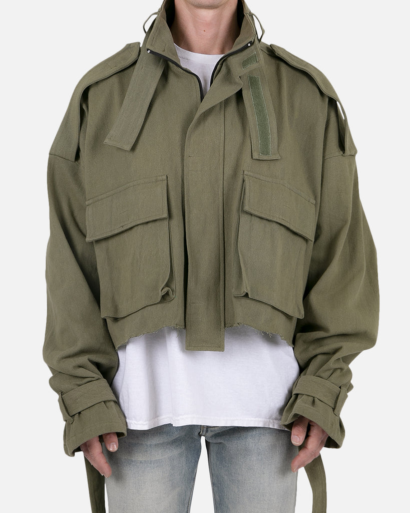 MNML Cropped M65 Jacket Olive | Culture Kings NZ