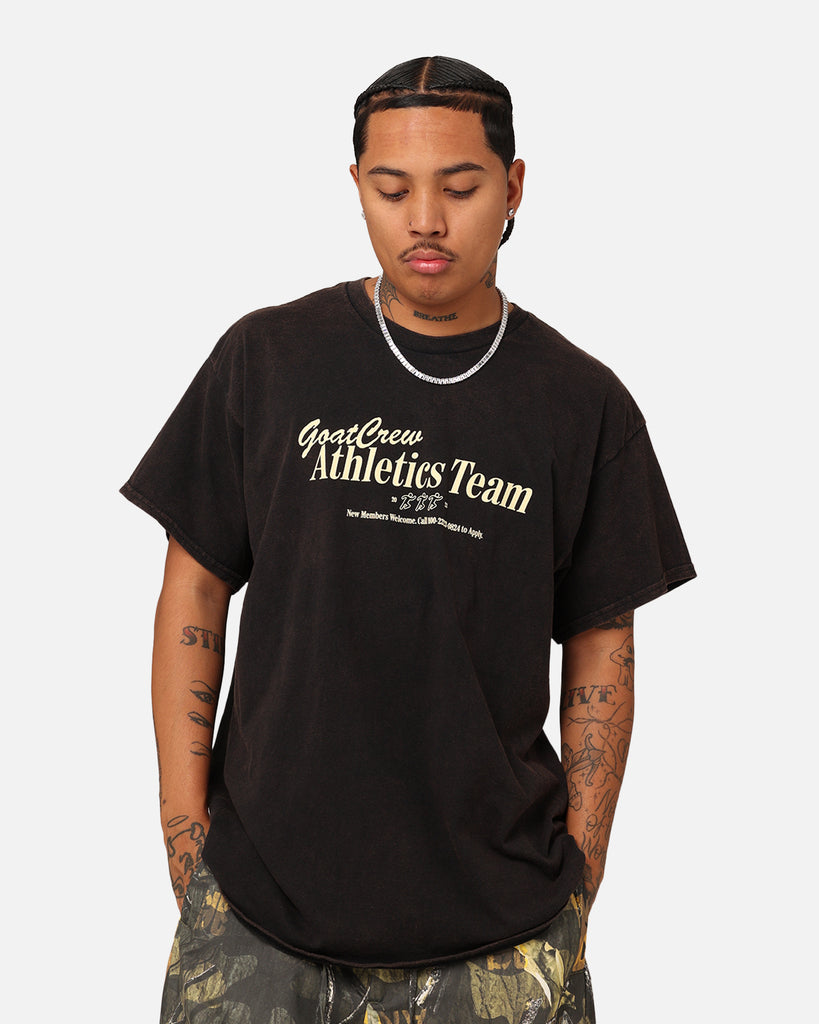 Goat Crew GC Athlete T-Shirt Washed Black | Culture Kings NZ