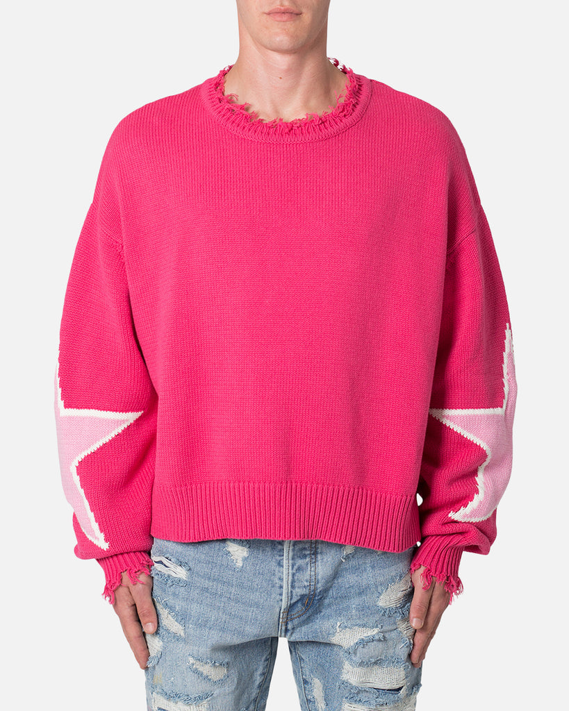 MNML Star Sweater Pink | Culture Kings NZ