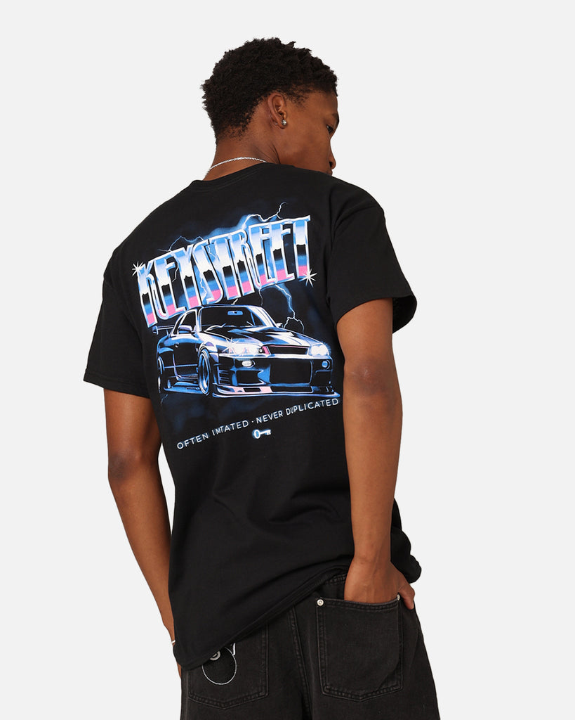 Key Street Air Brushed T-Shirt Black | Culture Kings NZ