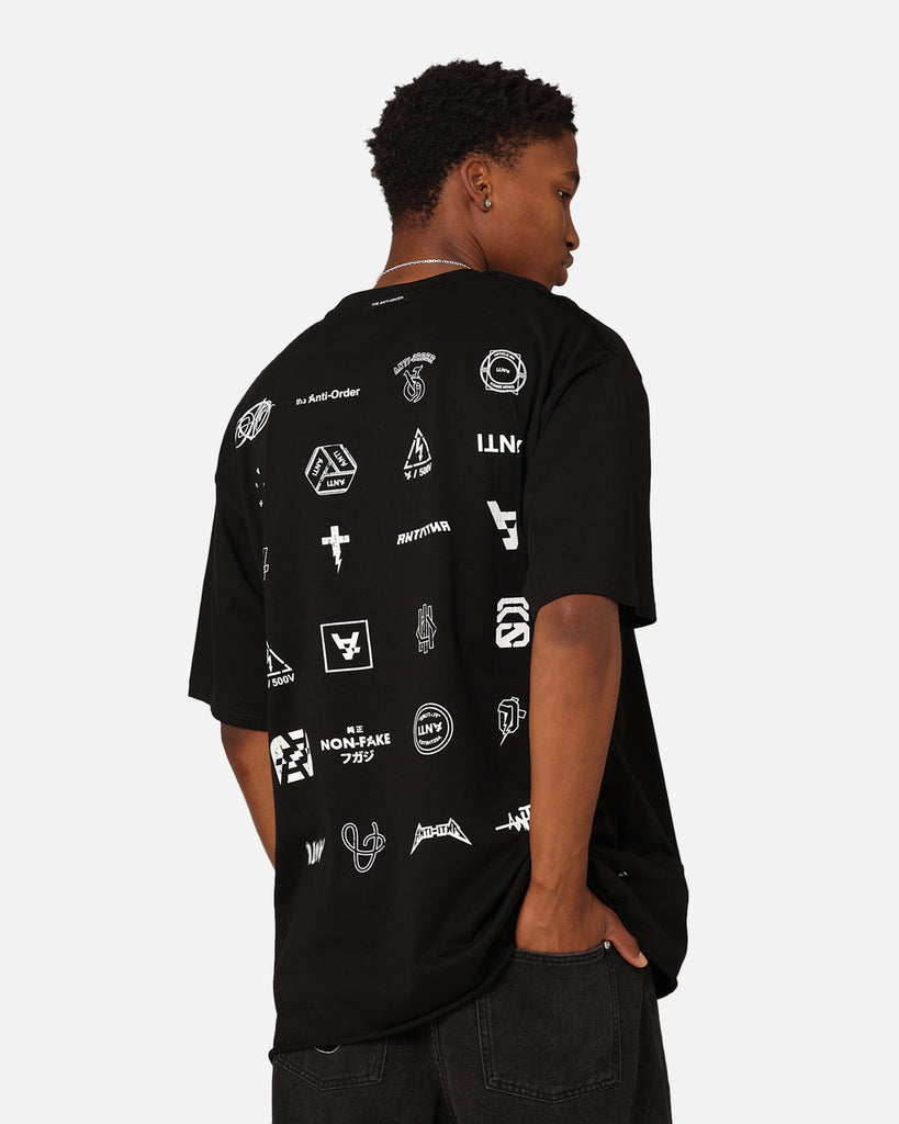 The Anti Order Stacked Logo Baggy T-Shirt Black | Culture Kings NZ