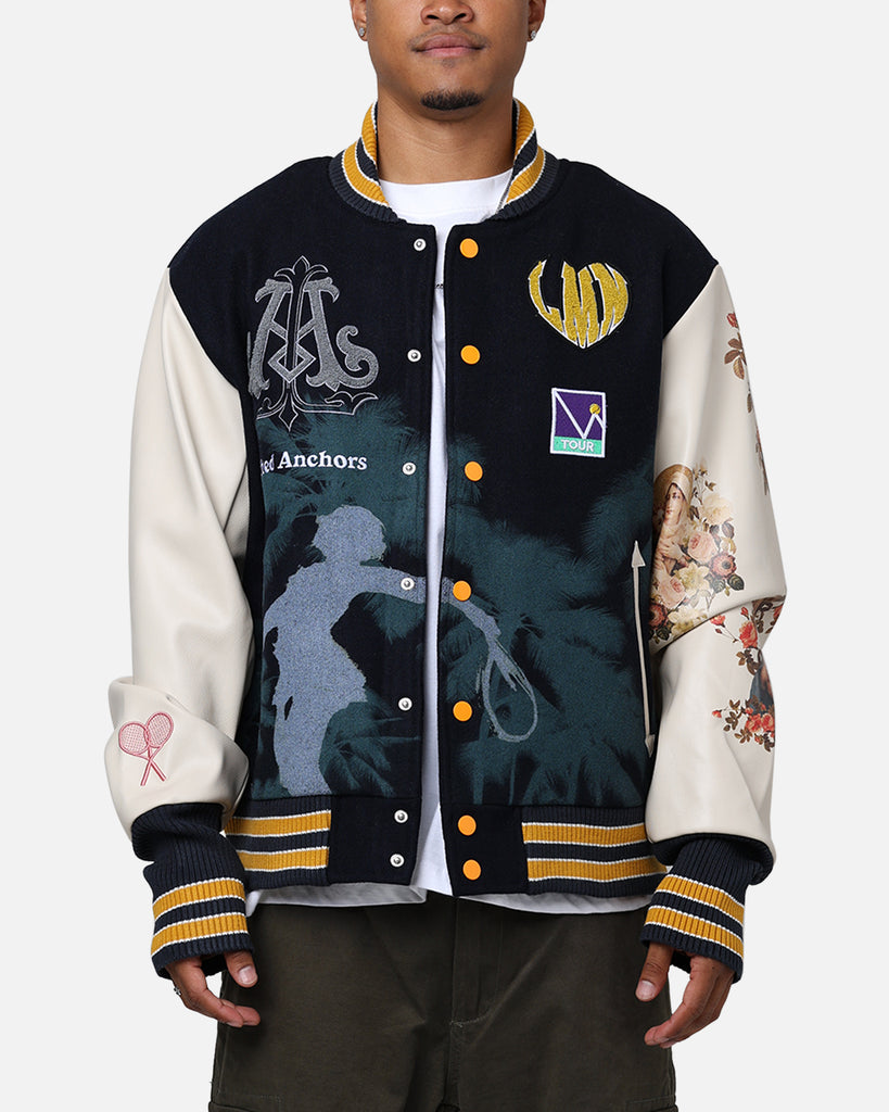 Lifted Anchors "Kournikova" Varsity Tennis Jacket Deep Navy | Culture ...
