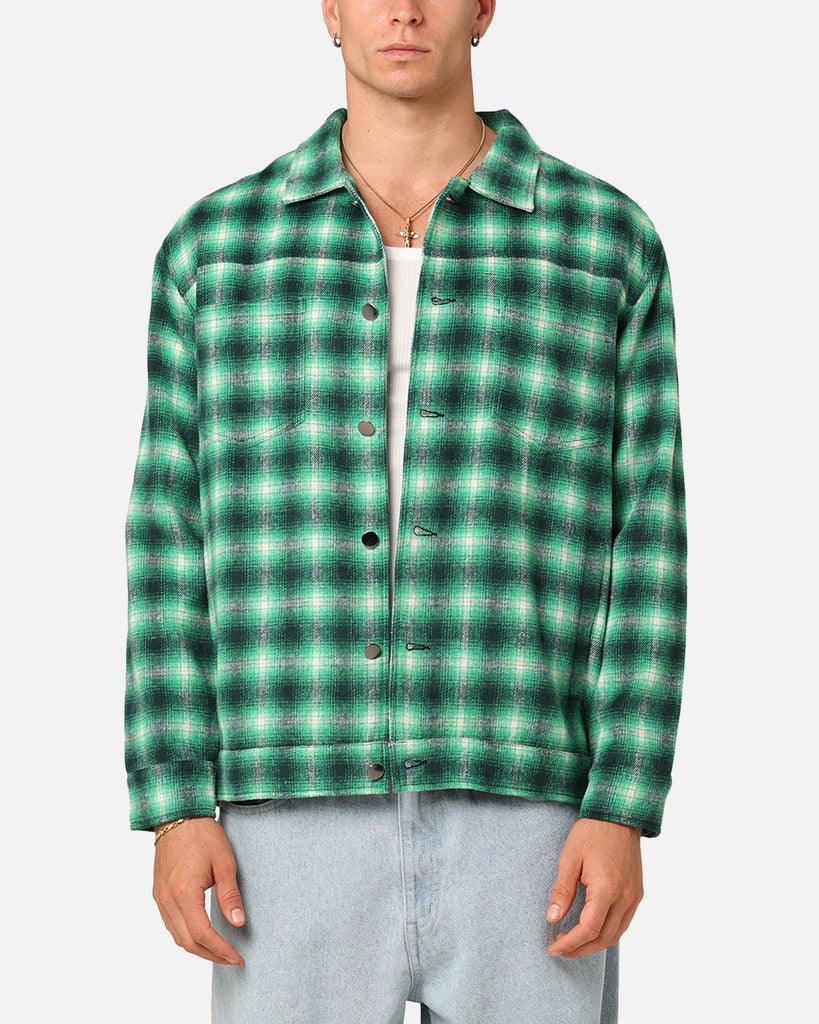 XXIII Darby Plaid Shacket Green/Black | Culture Kings NZ