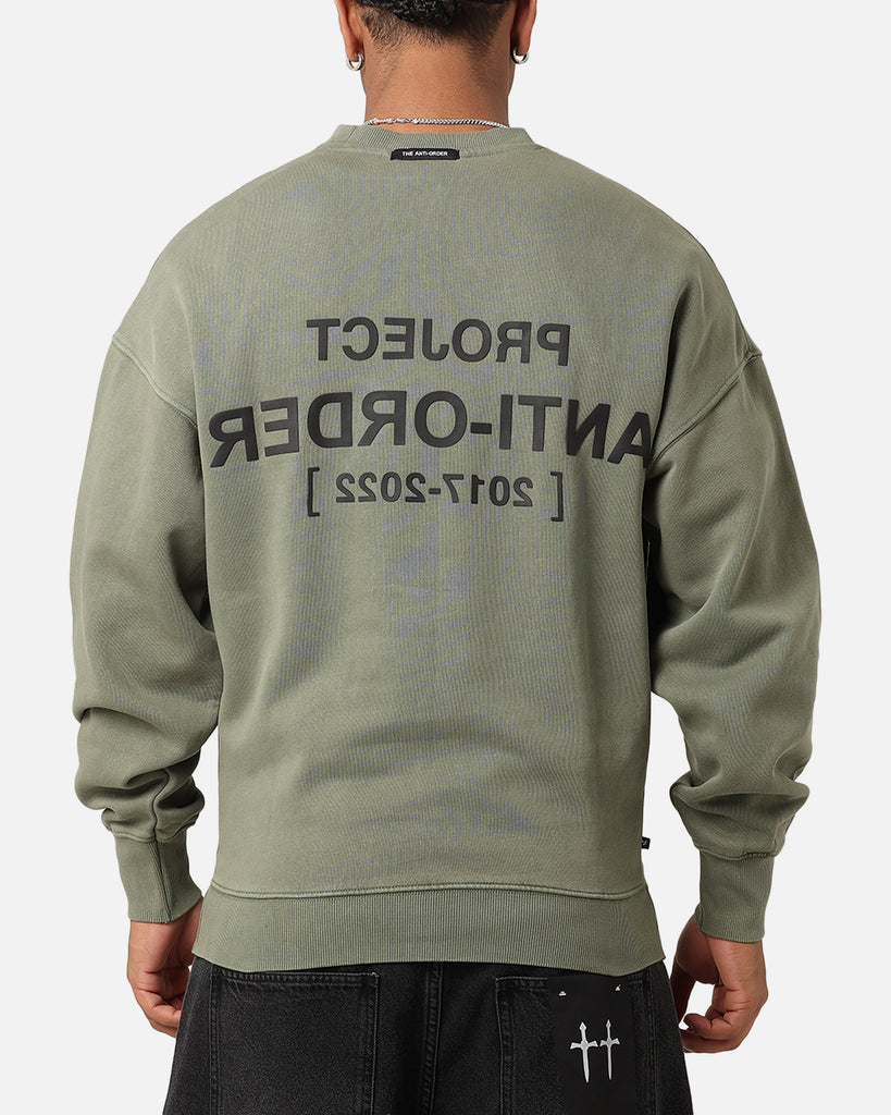 The Anti Order Project Anti Boxy Crewneck Vintage Army | Culture Kings NZ