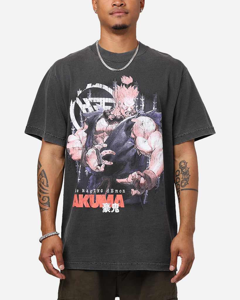 Hypland X Street Fighter Akuma T-Shirt Washed Black | Culture Kings NZ