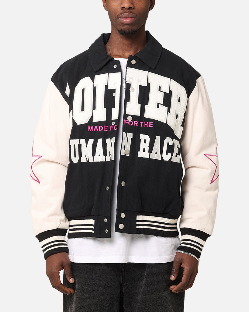 Loiter Vice City Varsity Jacket Black | Culture Kings NZ