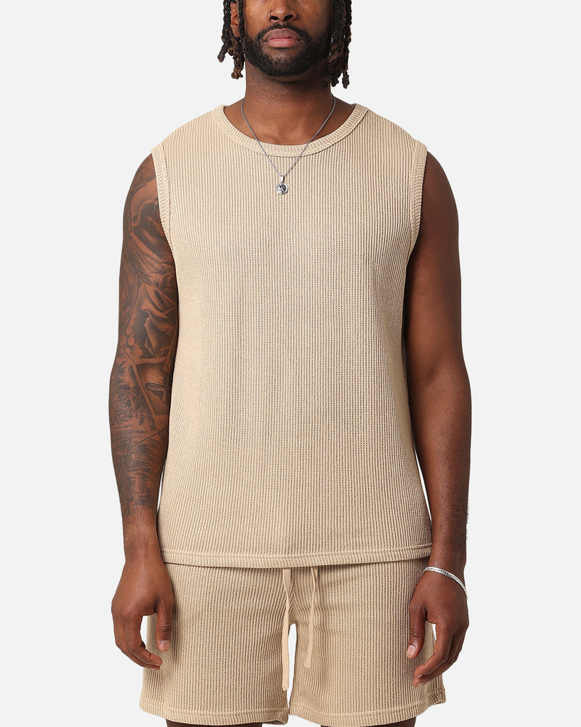 XXIII Broad Knit Singlet Tan | Culture Kings NZ