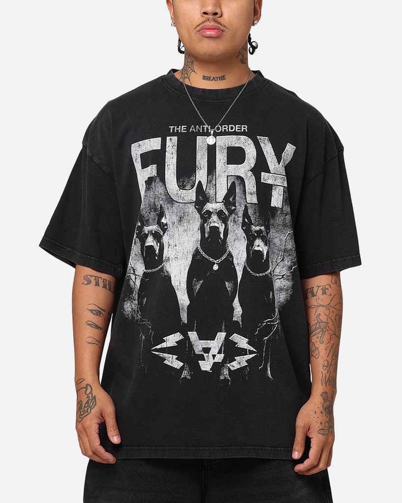 The Anti Order Fury T-Shirt Black Acidwash | Culture Kings NZ