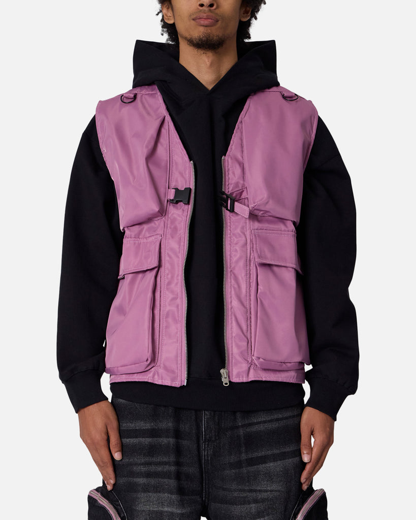 MNML Nylon Utility Vest Pink | Culture Kings NZ