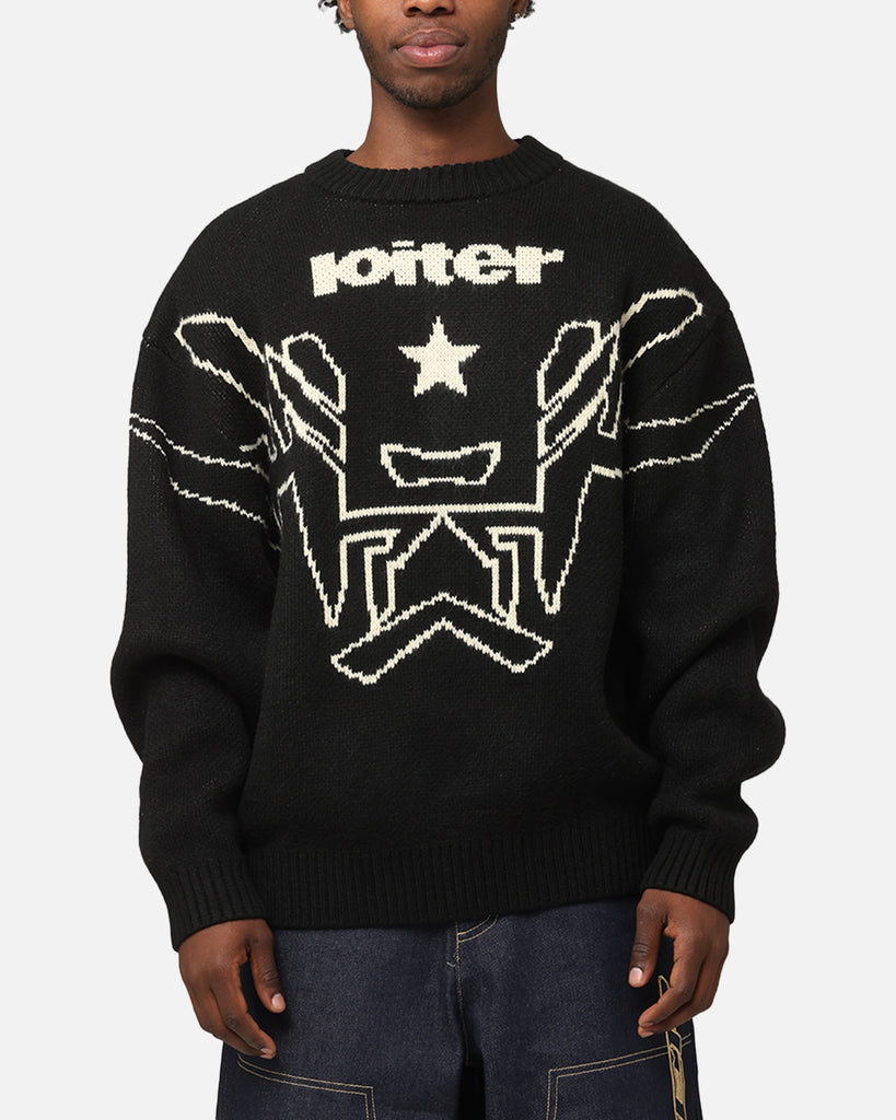 Loiter Substance Knit Sweater Black | Culture Kings NZ