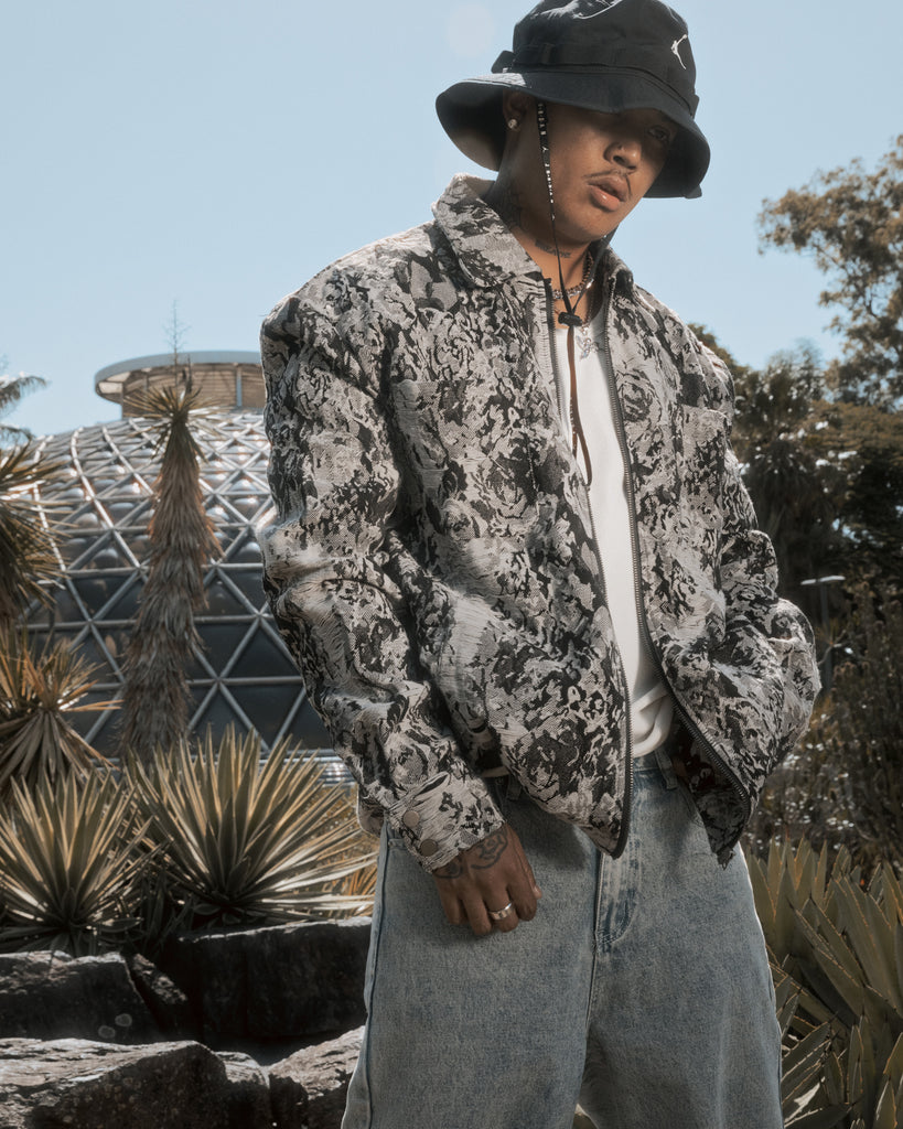 XXIII Denim Jacquard Jacket Black Denim | Culture Kings NZ