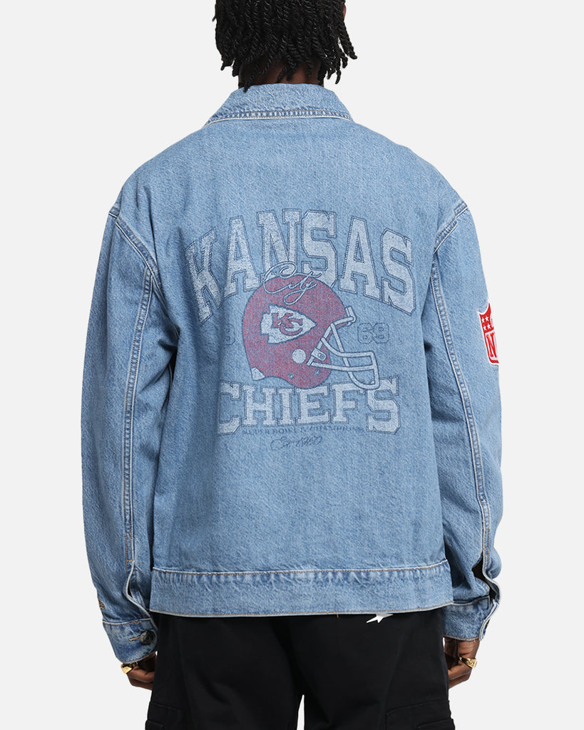 New Era Kansas City Chiefs NFL Denim Jacket Dark Blue | Culture Kings NZ