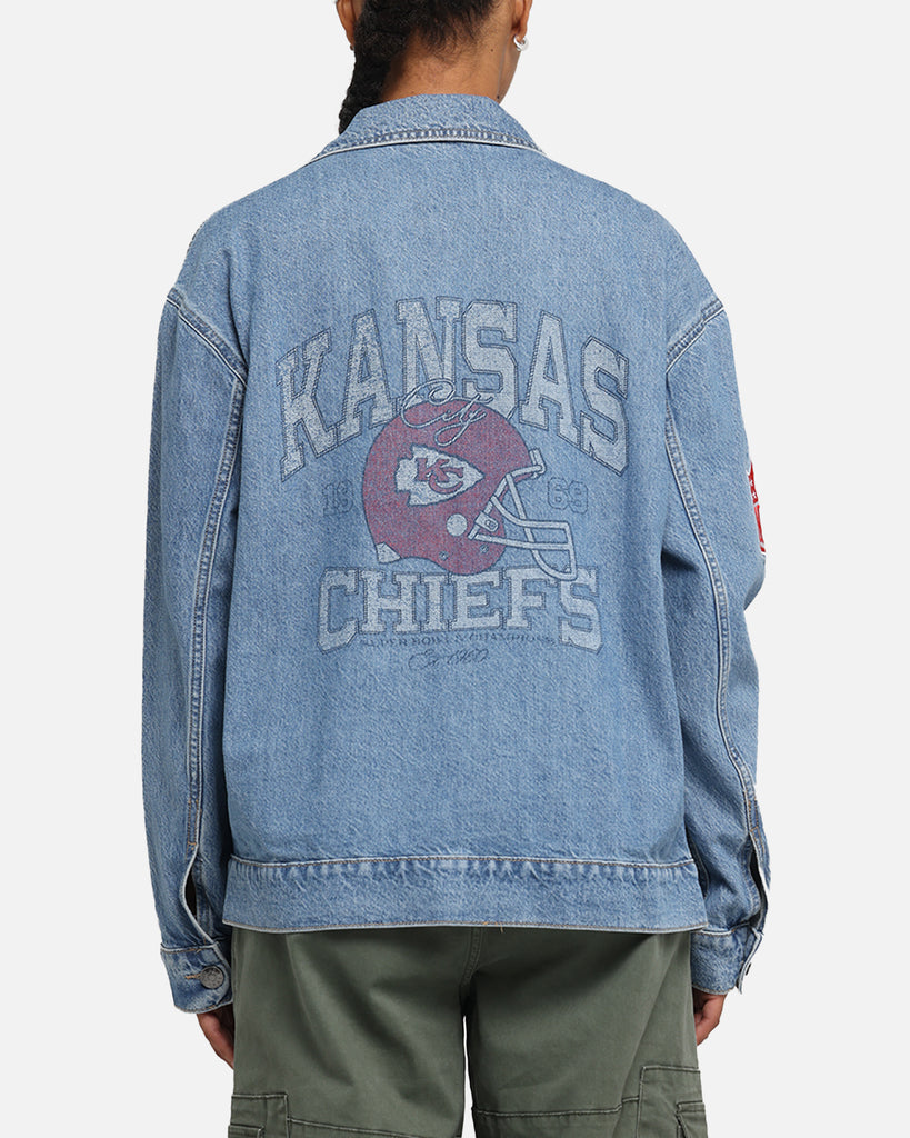 New Era Kansas City Chiefs NFL Denim Jacket Dark Blue | Culture Kings NZ