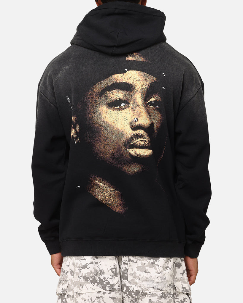 Tupac Super Fade Hoodie Washed Black | Culture Kings NZ