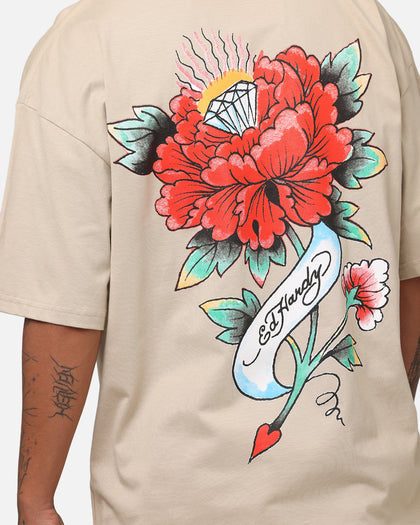 Ed Hardy Flourish Script T-Shirt Stone | Culture Kings NZ