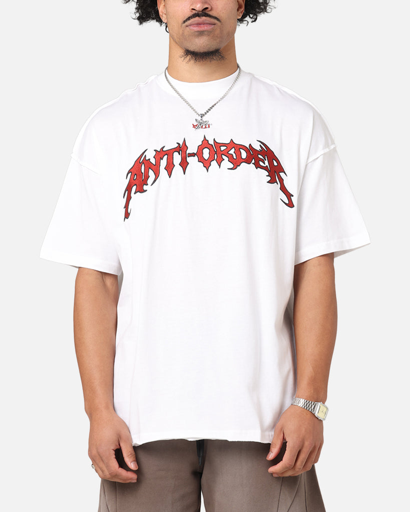 The Anti Order Mosh Non Seam T-Shirt White/Red | Culture Kings NZ