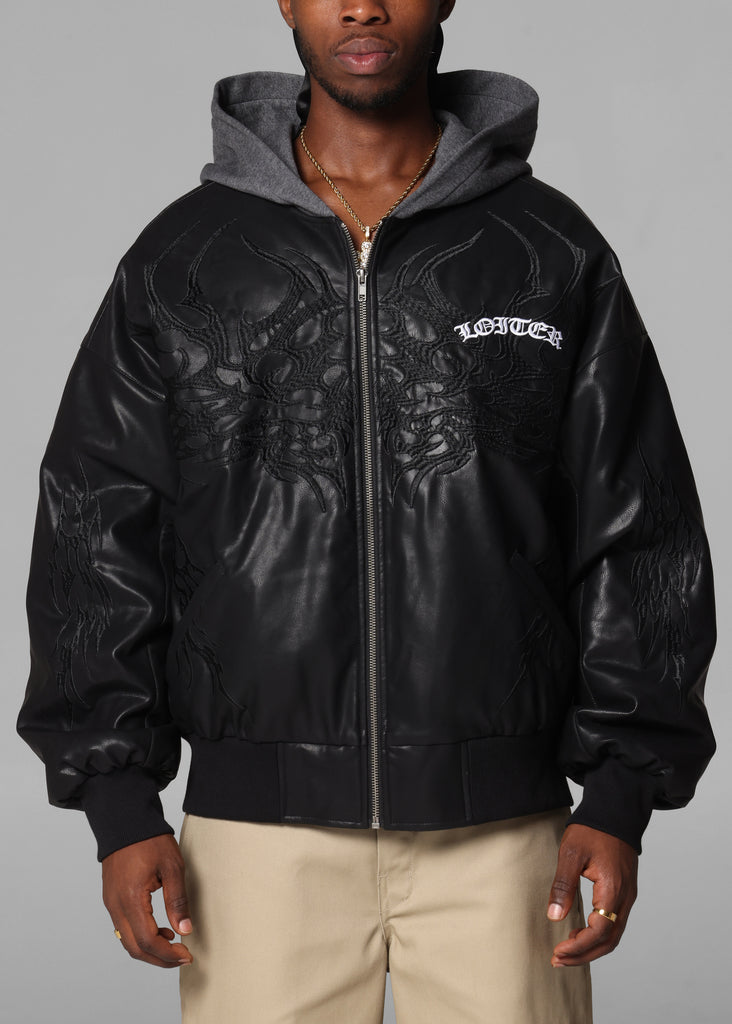 Loiter Star Wars Sith Bomber Jacket Washed Black | Culture Kings NZ
