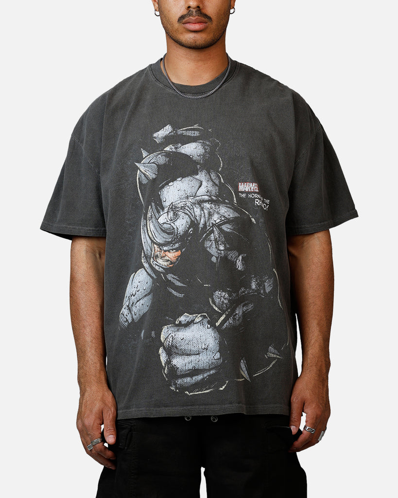 Goat Crew Marvel Villians Rhino Heavy T-Shirt Black Wash | Culture Kings NZ