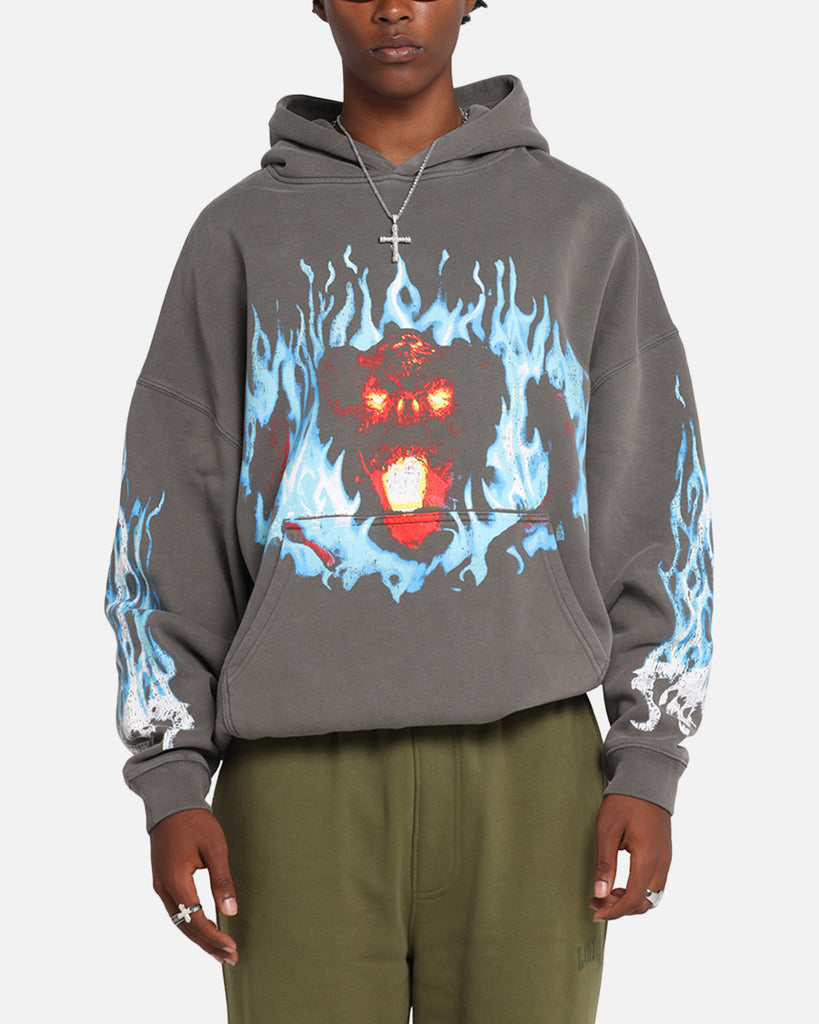 American Thrift X Lord Of The Rings Balrog Premium Hoodie Washed Charc ...