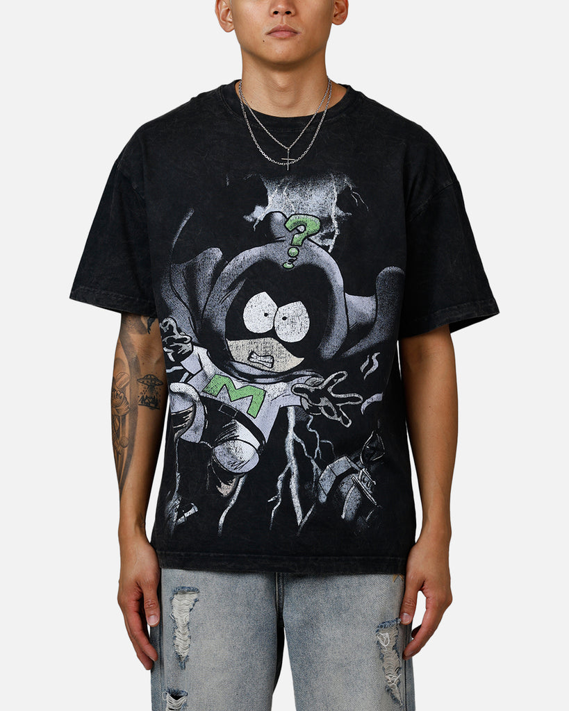 73Studio x South Park Mysterion Heavyweight T-Shirt Black Acidwash ...