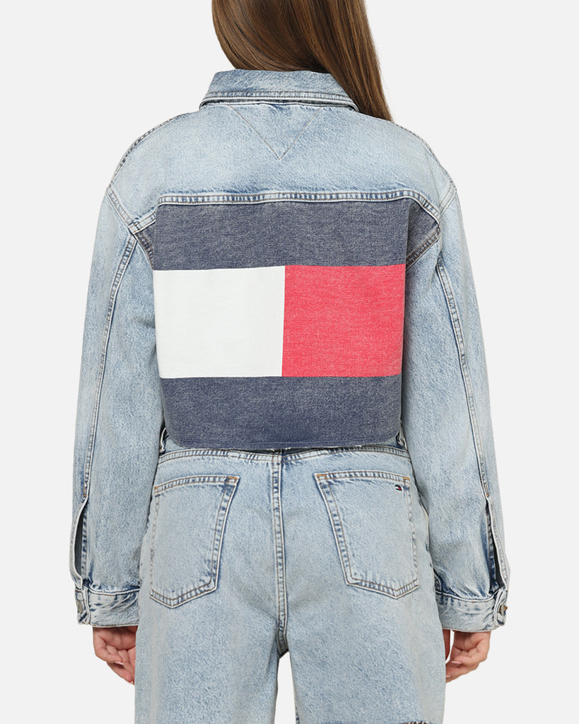 Tommy Jeans Women's Cropped Denim Trucker Jacket Mid Denim | Culture ...