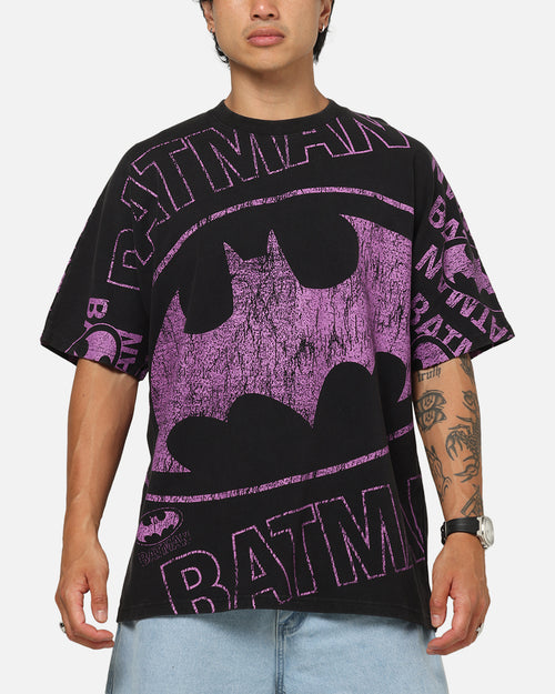 73Studio X DC Batman Logo All Over Print T-Shirt Black Wash | Culture ...